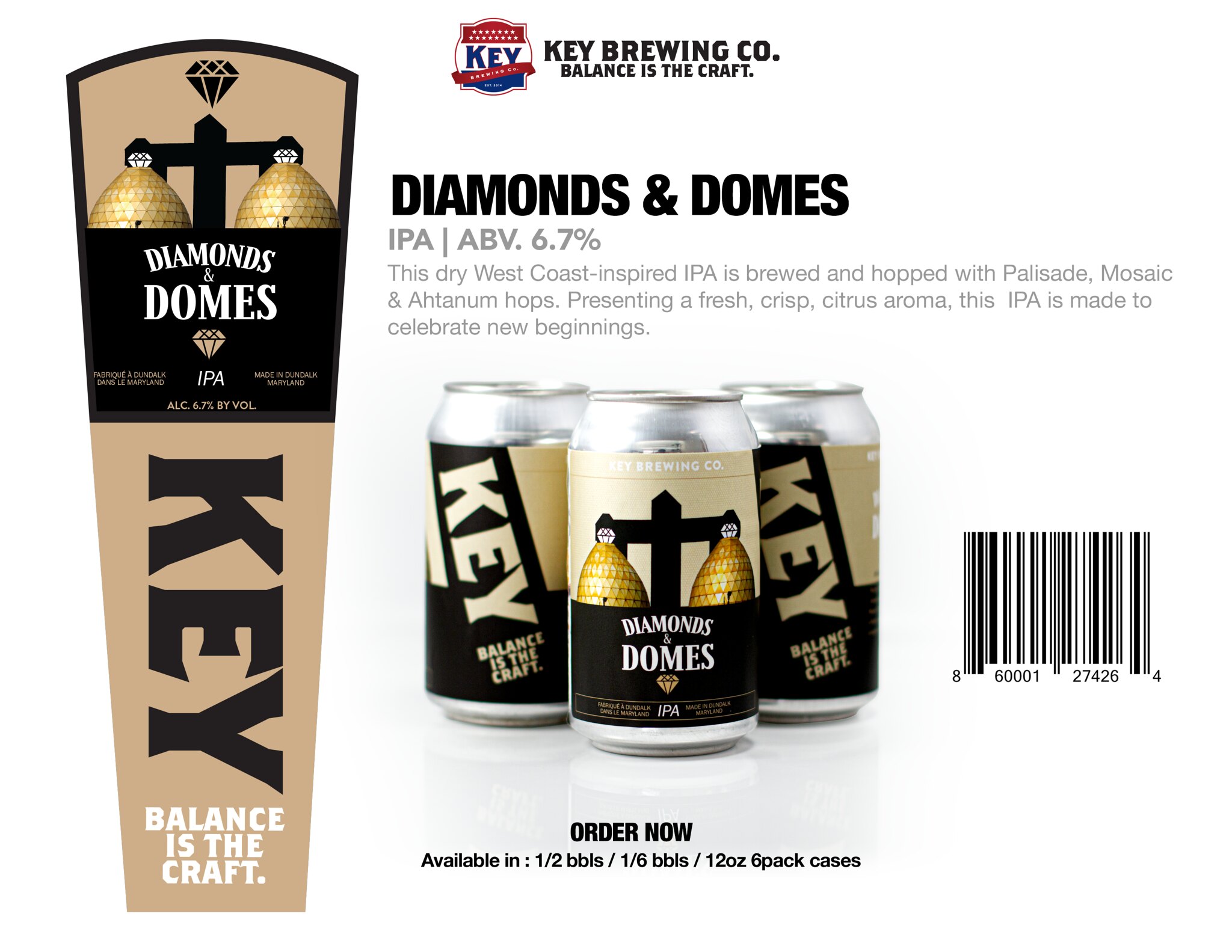 Diamonds and Domes – IPA - Key Brewing Co.